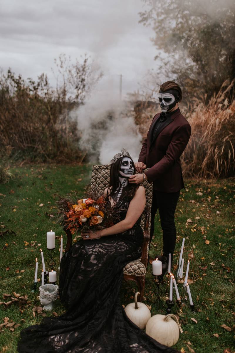ELEGANT + LUXURIOUS SPOOKY SKELETON HALLOWEEN WEDDING INSPIRATION ...