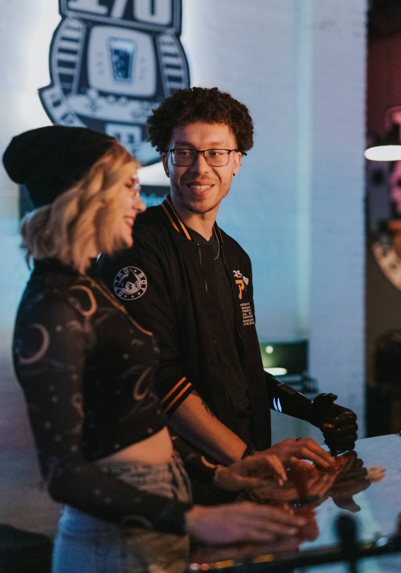 A VIBEY STREET-STYLE RETRO ARCADE BAR ENGAGEMENT SESSION IN MADISON ...