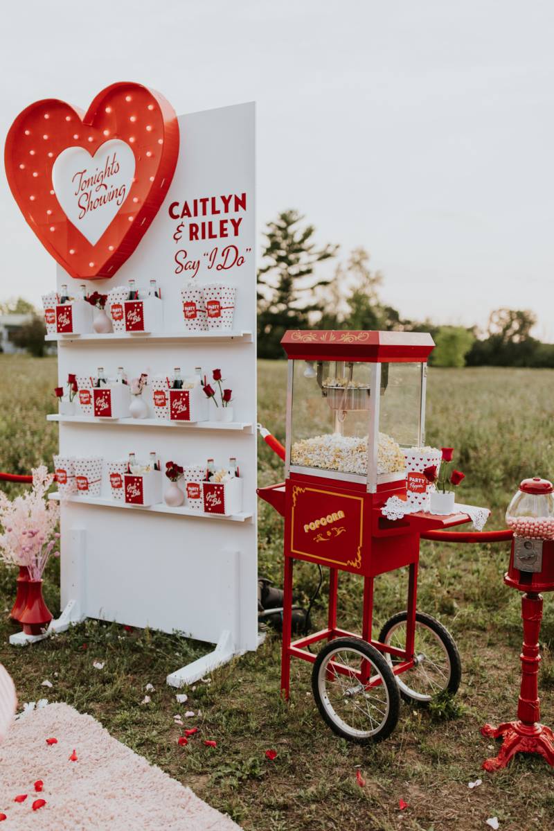 A RETRO '50S-STYLE DRIVE-IN ELOPEMENT WEDDING DESIGN IN WISCONSIN DELLS ...