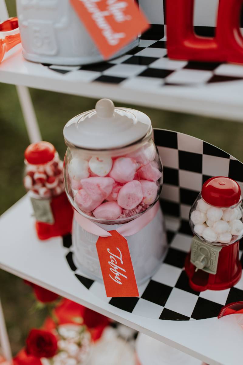 A RETRO '50S-STYLE DRIVE-IN ELOPEMENT WEDDING DESIGN IN WISCONSIN DELLS ...