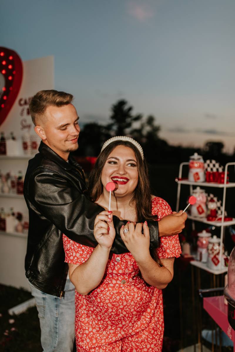 A RETRO '50S-STYLE DRIVE-IN ELOPEMENT WEDDING DESIGN IN WISCONSIN DELLS ...