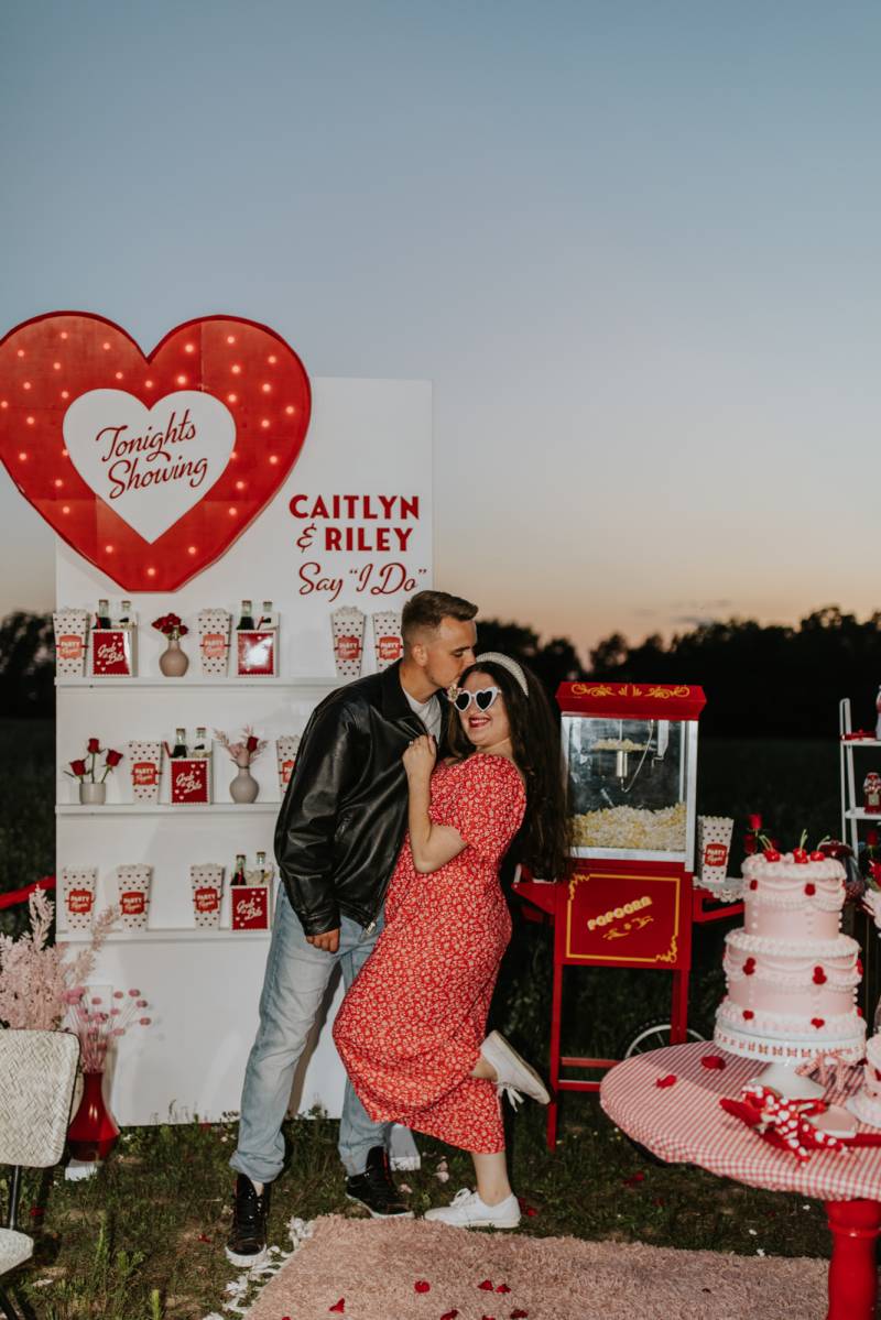 A RETRO '50S-STYLE DRIVE-IN ELOPEMENT WEDDING DESIGN IN WISCONSIN DELLS ...