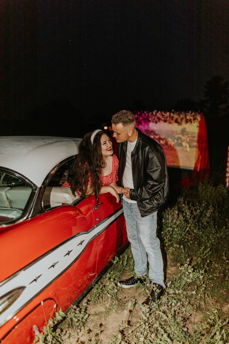 A RETRO '50S-STYLE DRIVE-IN ELOPEMENT WEDDING DESIGN IN WISCONSIN DELLS ...
