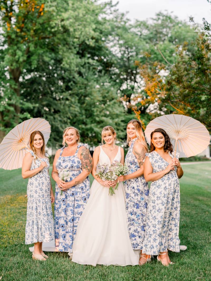 A ROMANTIC + ELEGANT GARDEN PARTY WEDDING DESIGN WITH SOFT BLUE HUES AT ...