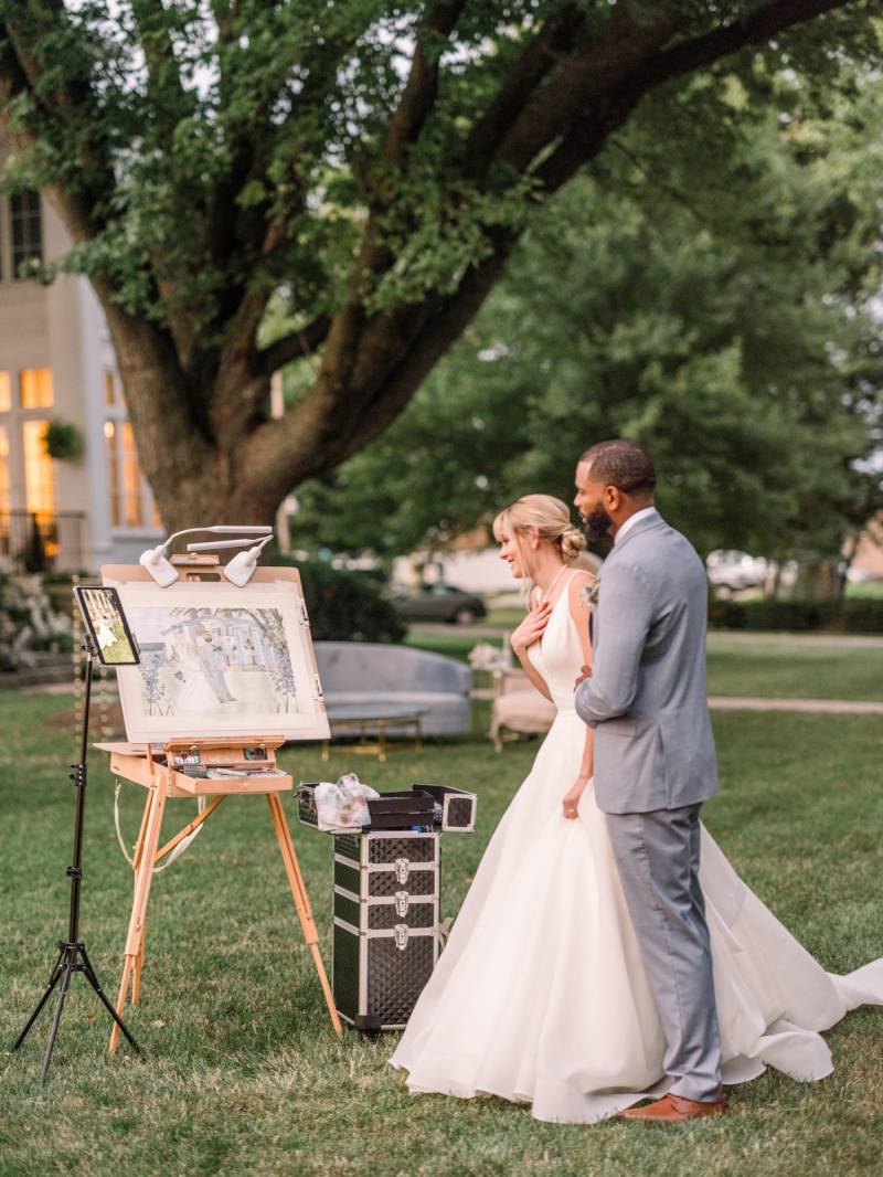 A ROMANTIC + ELEGANT GARDEN PARTY WEDDING DESIGN WITH SOFT BLUE HUES AT ...