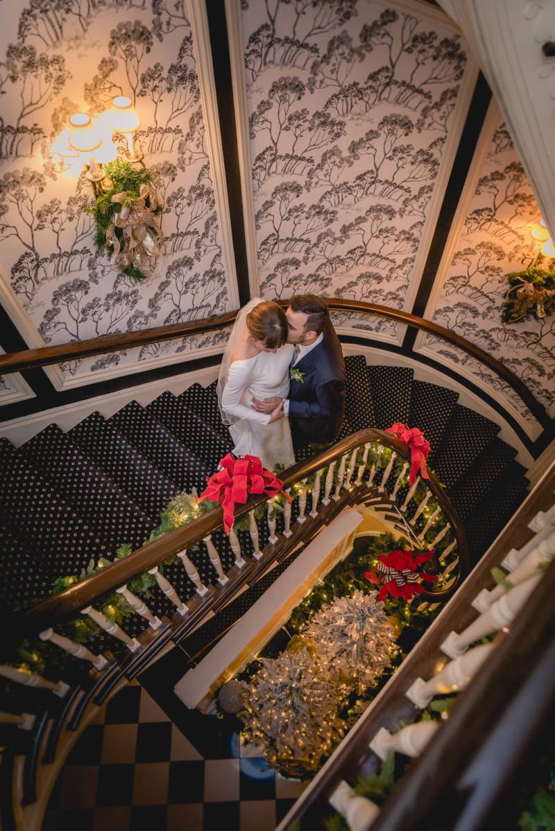 A Sophisticated Seasonal Burgundy and Emerald Green Winter Wedding at ...