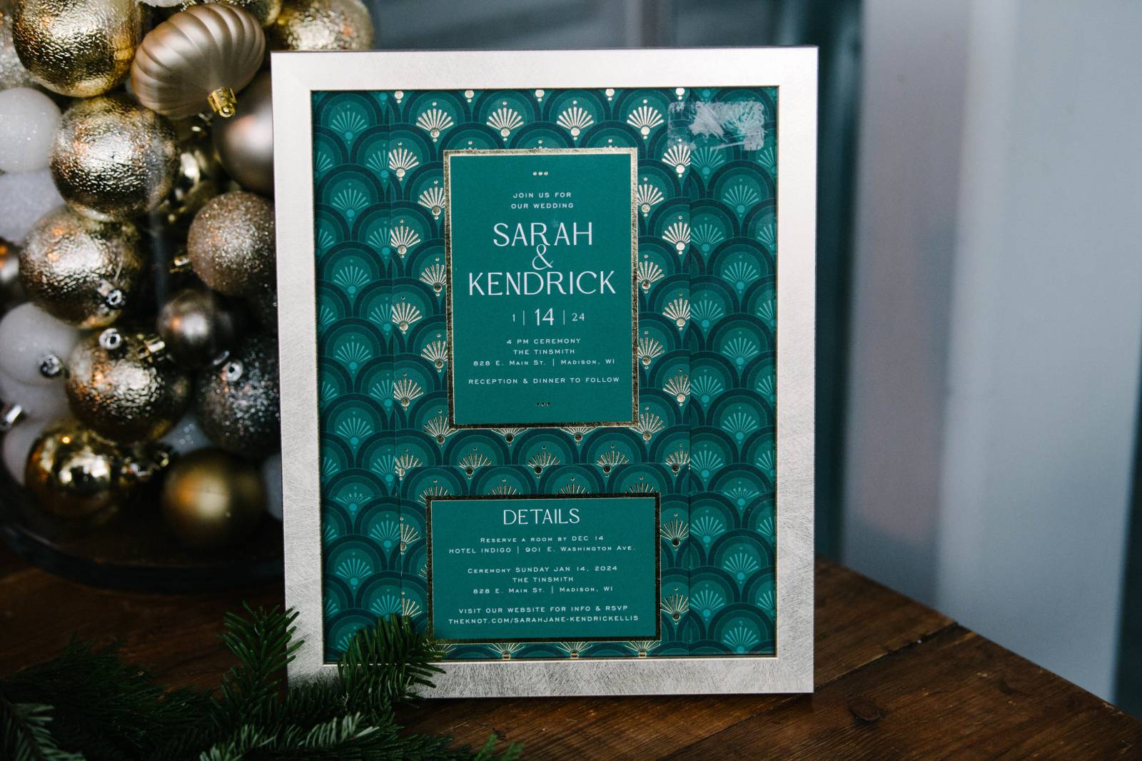 Sarah & Kendrick's Mid-Century Modern Winter Wonderland Wedding at The ...