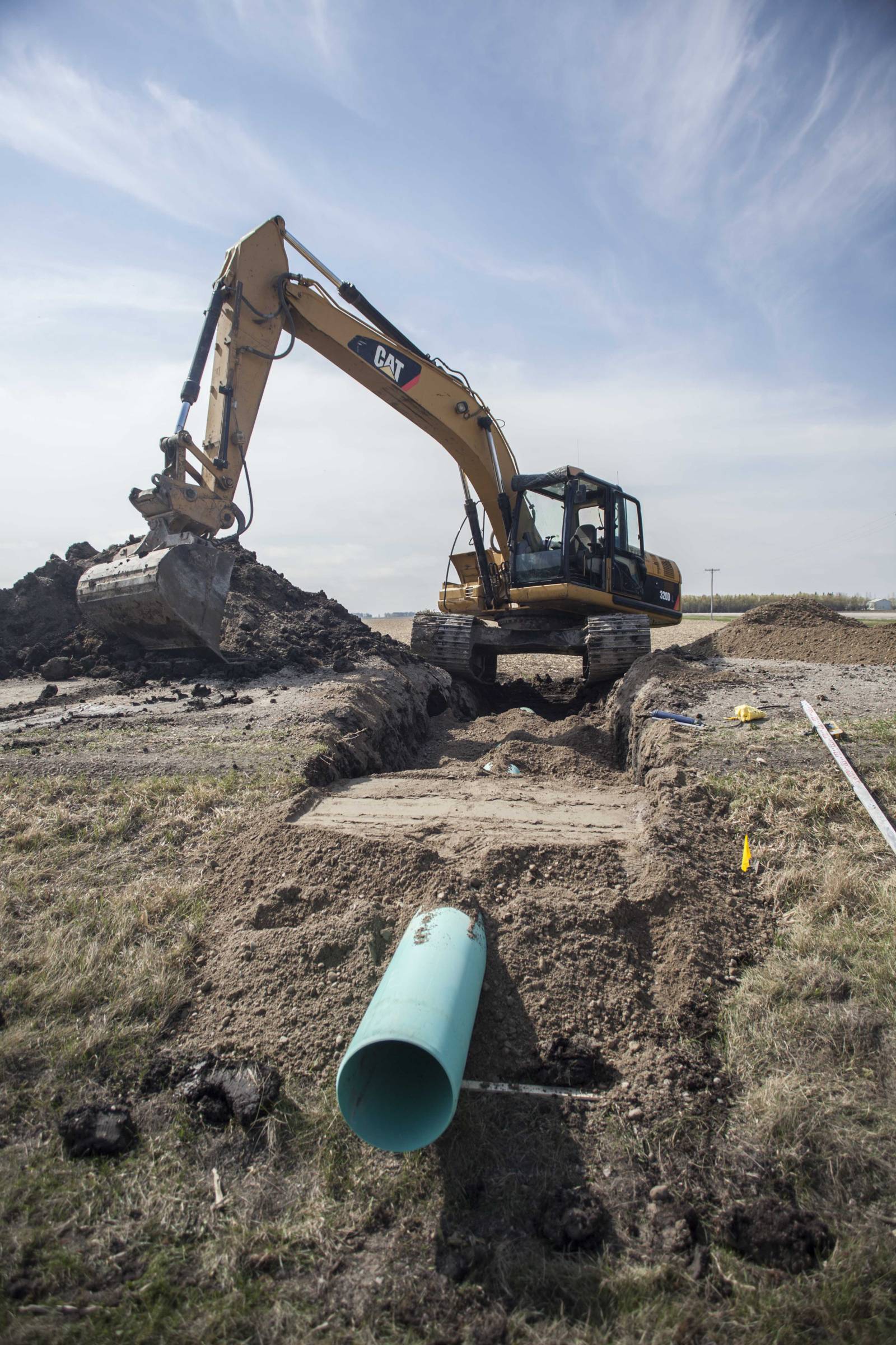 Road Crossing for Manure Pipe